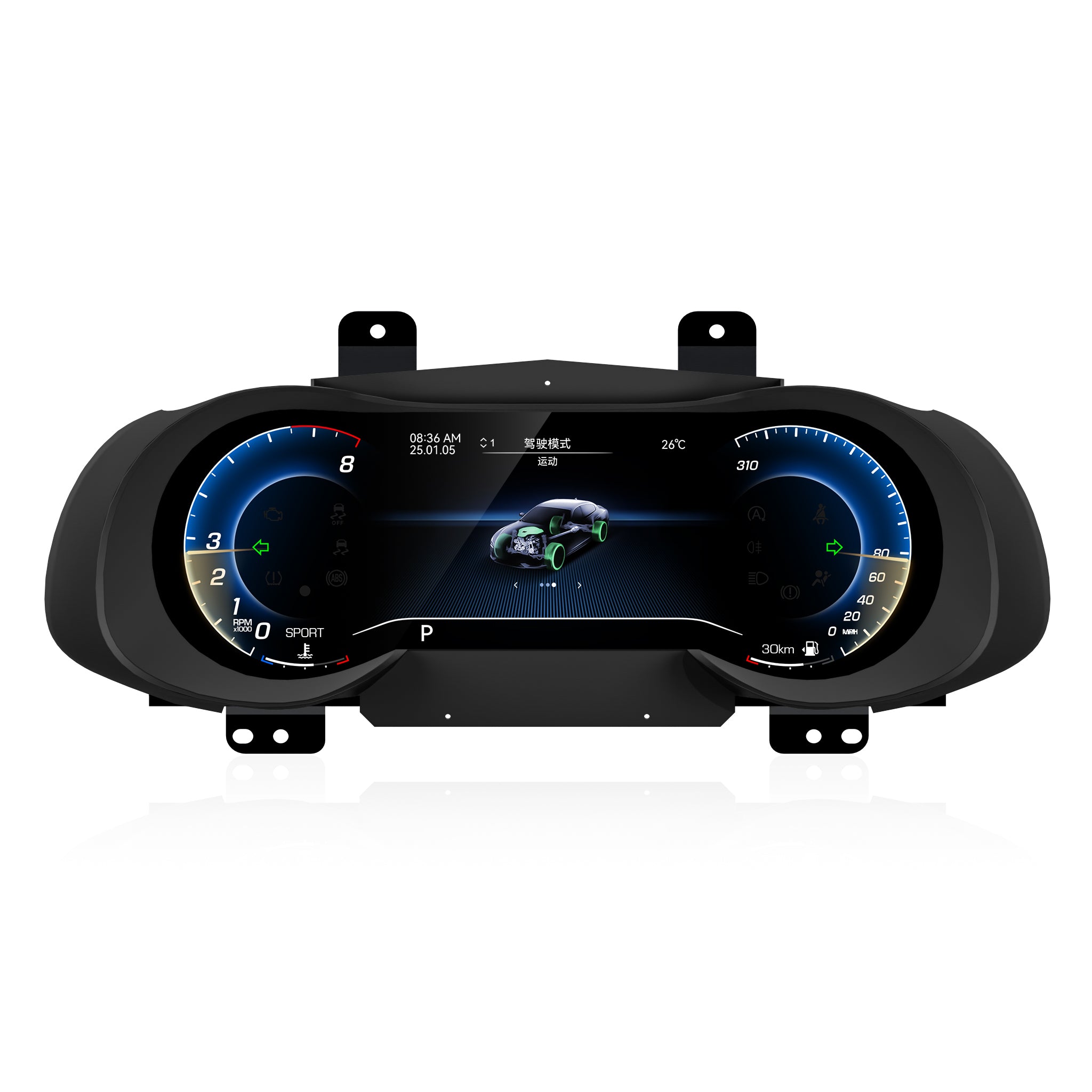 for Maserati Quattroporte 2013-2020 12.3" Digital Instrument Cluster ...